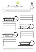 Arbeitsblatt: 12. Dezember: Sätze bilden