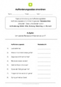 Arbeitsblatt: Was sind Aufforderungssätze?