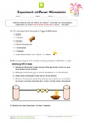 Arbeitsblatt: Experiment mit Feuer: Was brennt?