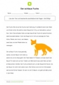 Arbeitsblatt: Kurzgeschichte: Der schlaue Fuchs