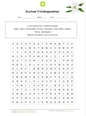 Arbeitsblatt: Suchsel Frühlingswörter