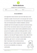 Arbeitsblatt: Text richtig abschreiben: Die Wunderblume