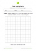 Teiler/Vielfache - Kostenlose Arbeitsblätter