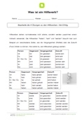 Arbeitsblatt: Was ist ein Hilfsverb?