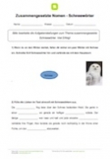 Arbeitsblatt: Zusammengesetzte Nomen - Schneewörter